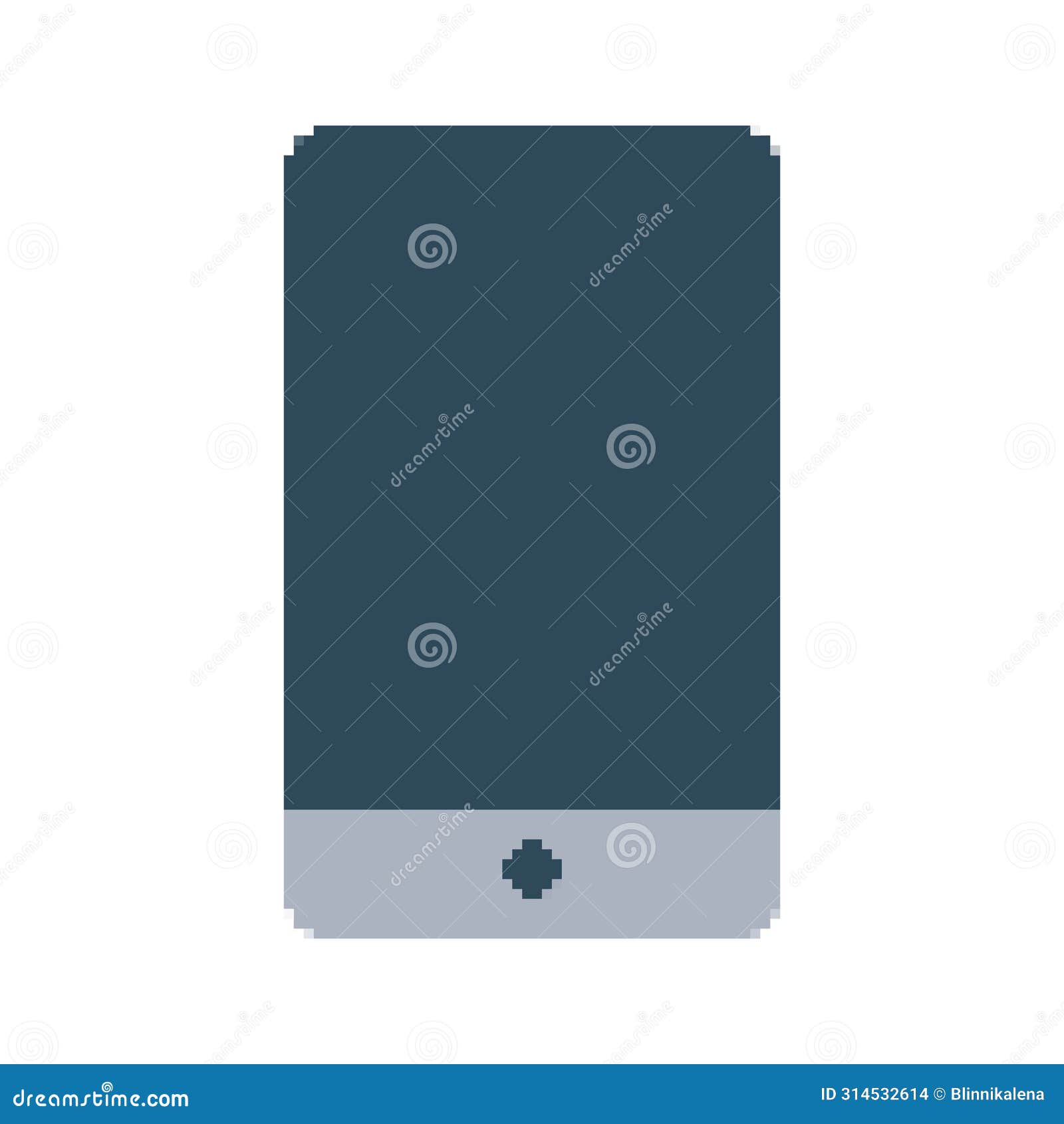 Pixel Mobile Phone. 8-bit Smartphone on White Background. Cell Phone ...