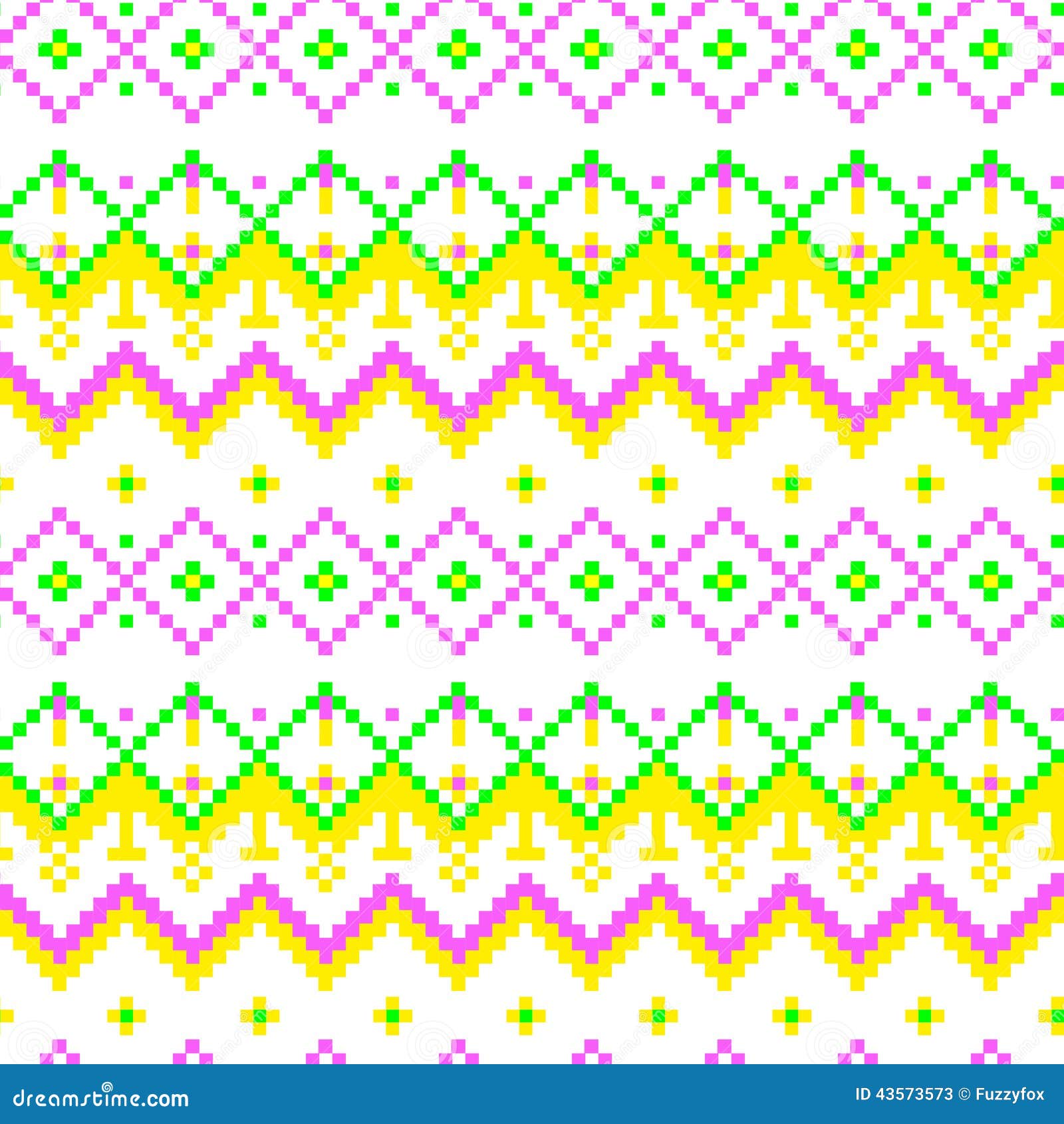 Pixel Modern Geometric Seamless Pattern Ornament Stock Illustration ...