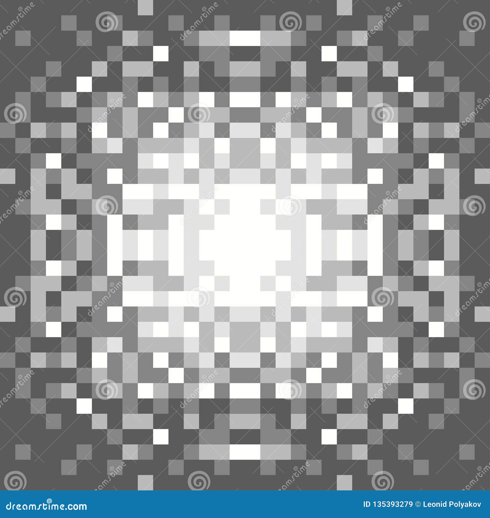 Pixel Monochrome Beautiful Pattern Stock Illustration - Illustration of ...