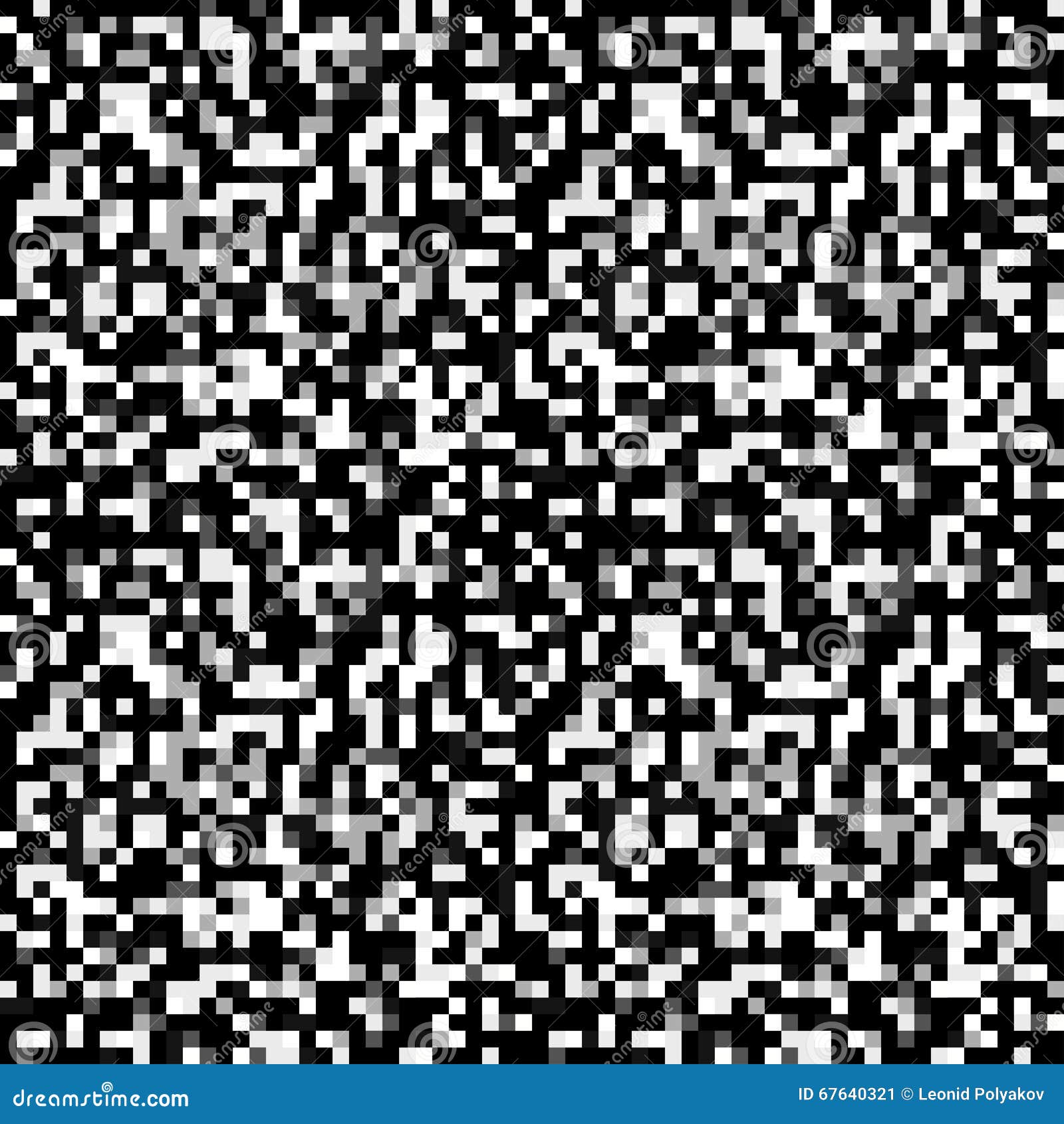 Pixel Monochrome Beautiful Pattern Stock Vector - Illustration of ...