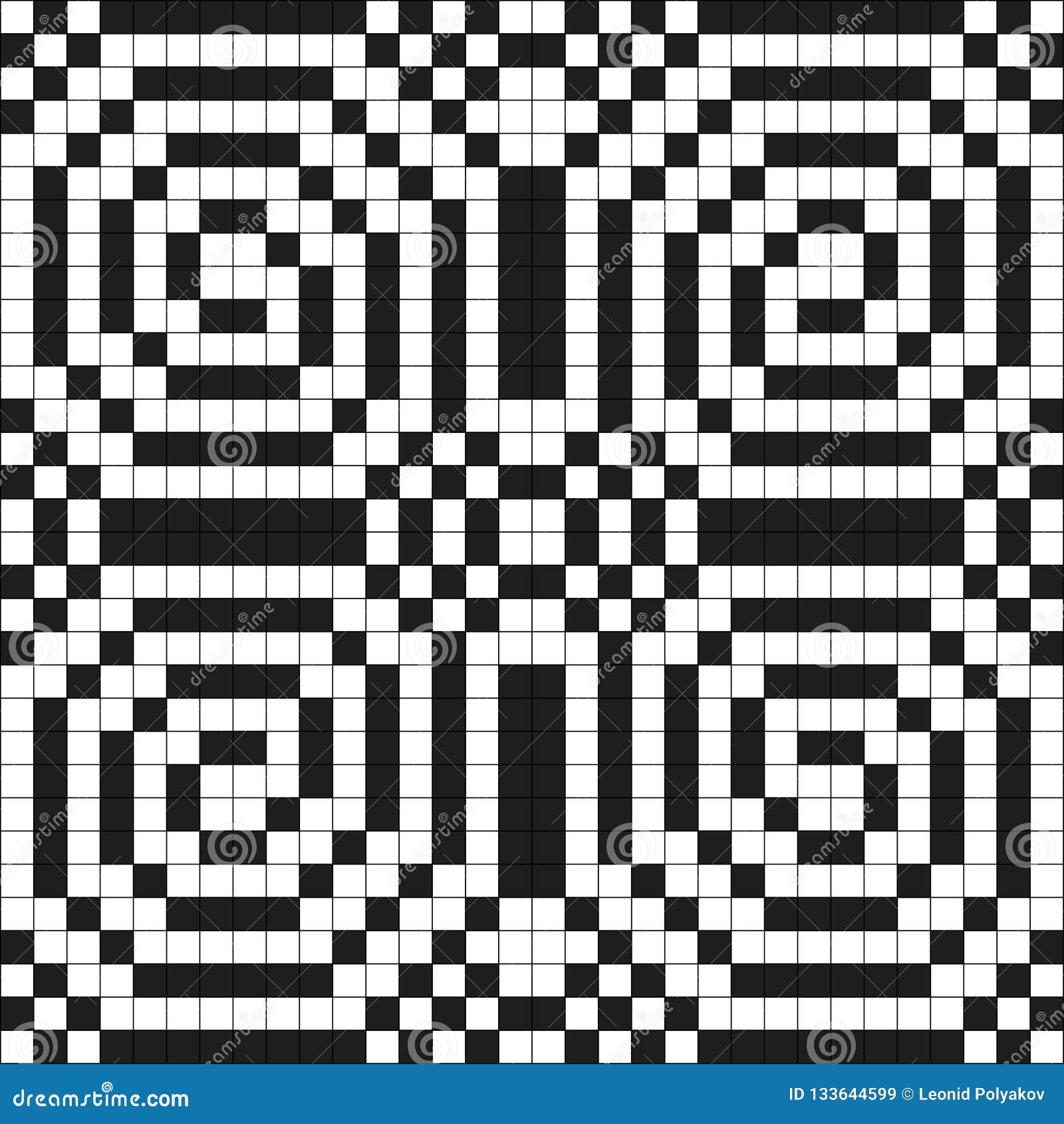 Pixel Monochrome Beautiful Seamless Pattern Illustration Stock ...