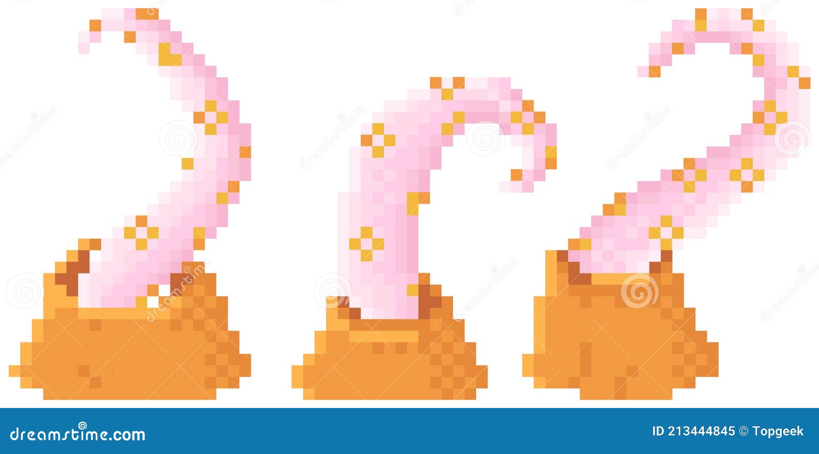 Pixel Monster, Creature with Tentacles Crawling Out of Craters. Antasy ...