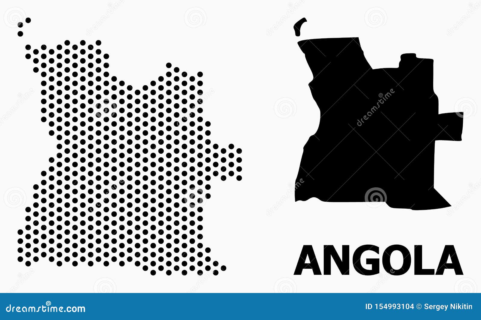 Pixelated Map Of Angola With National Flag Cartoon Vector ...