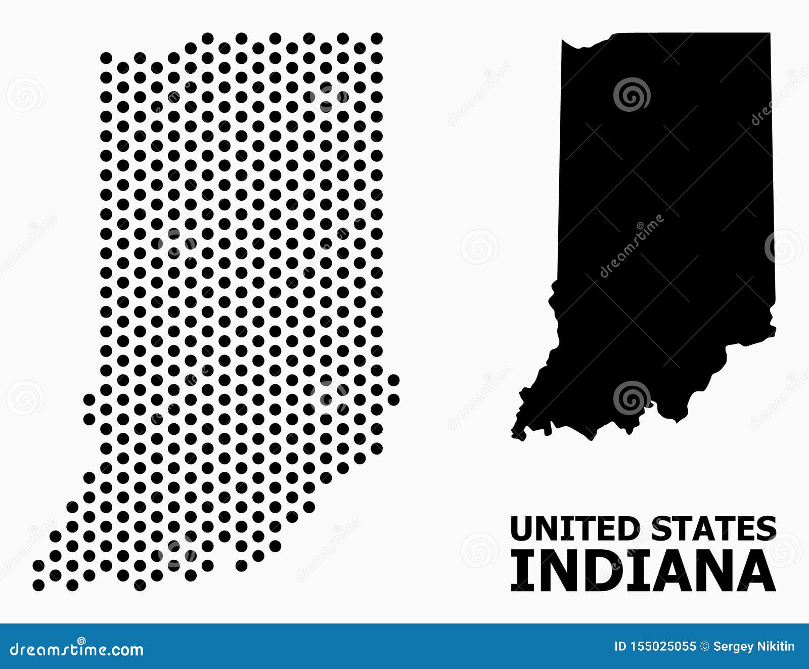 Pixel Mosaic Map of Indiana State Stock Vector - Illustration of ...