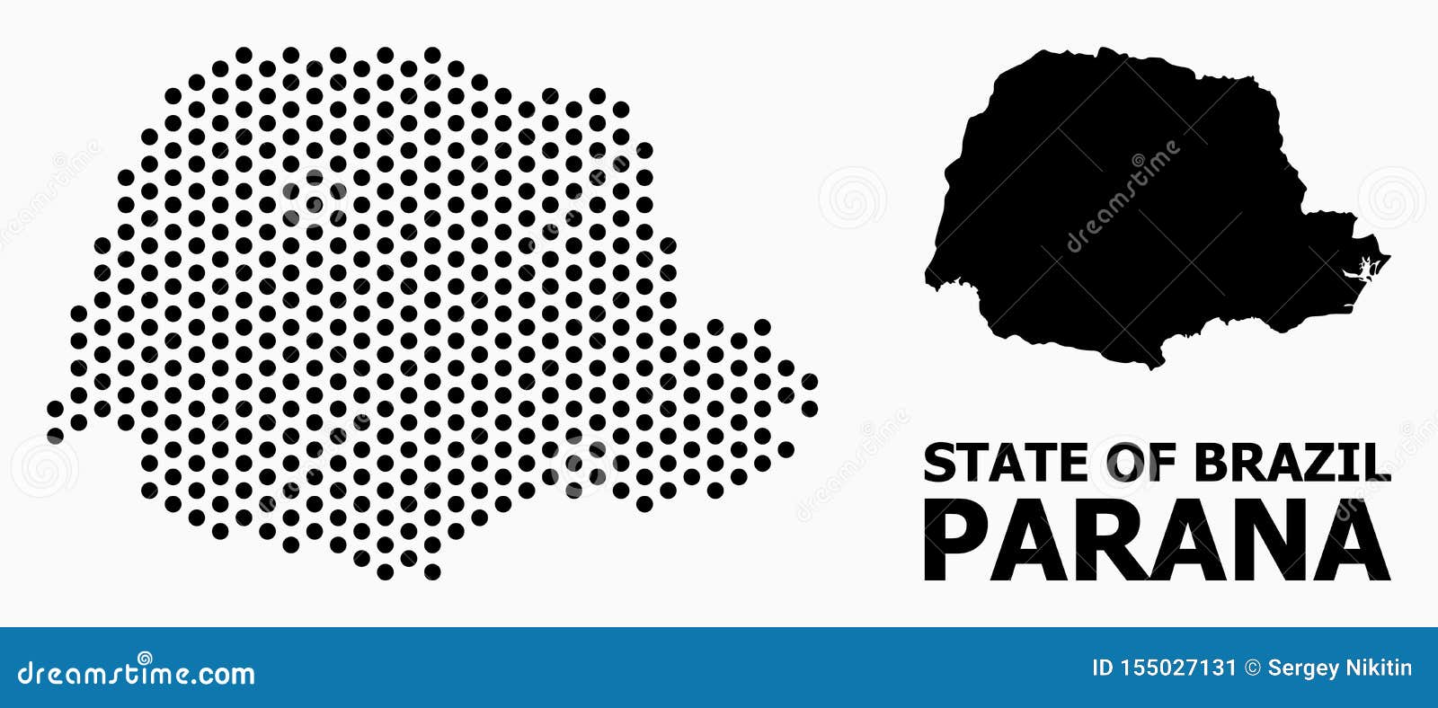 Pixel Mosaic Map of Parana State Stock Vector - Illustration of round ...