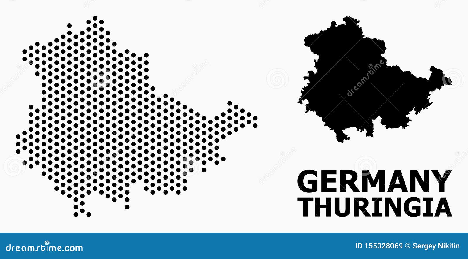 Pixel Mosaic Map of Thuringia State Stock Vector - Illustration of ...