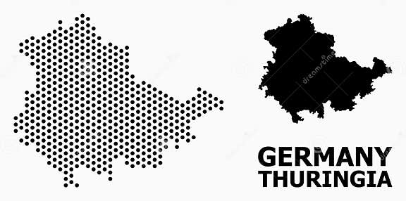 Pixel Mosaic Map of Thuringia State Stock Vector - Illustration of ...