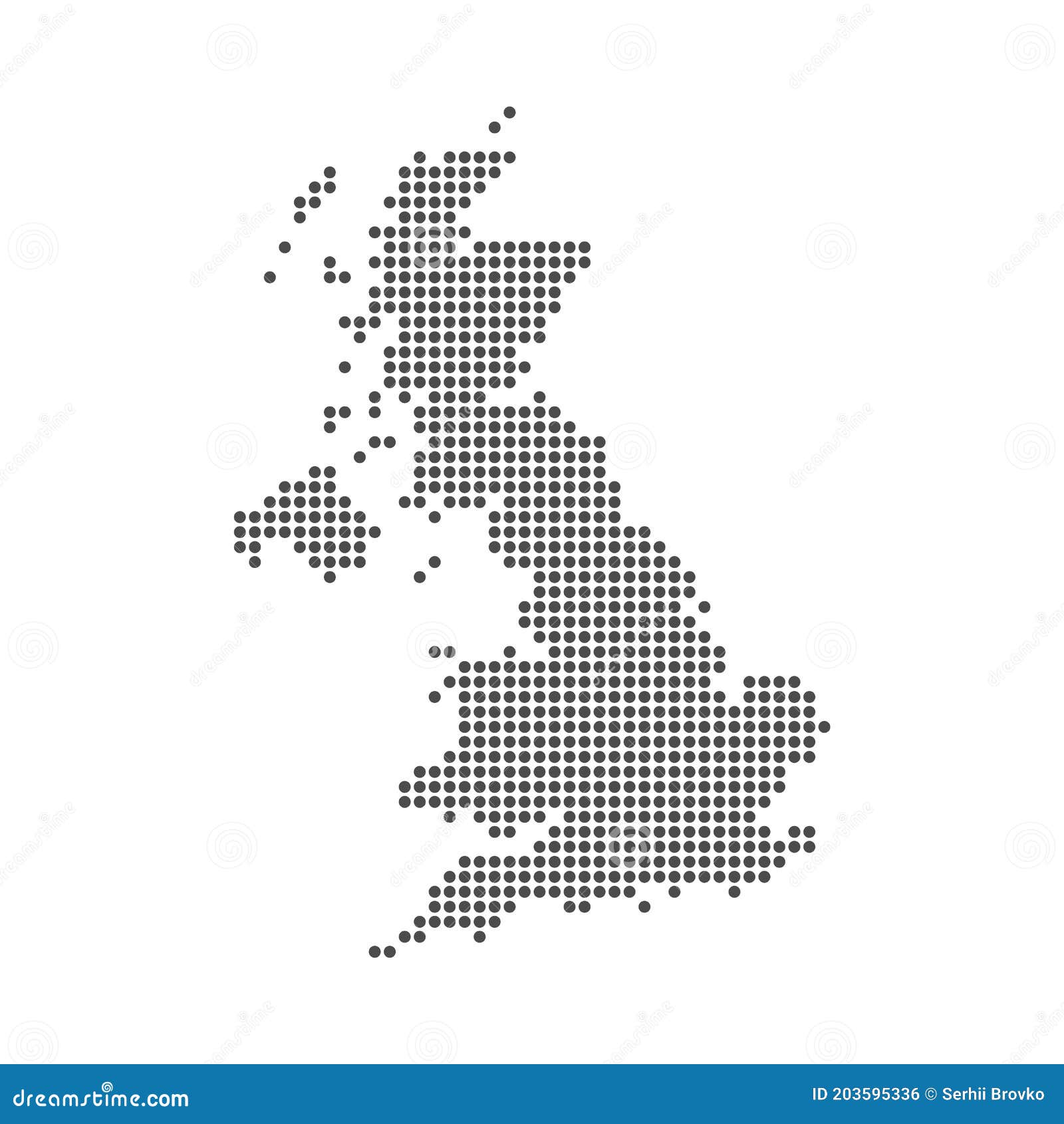 Pixel Mosaic Map of United Kingdom. Halftone Design Stock Vector ...