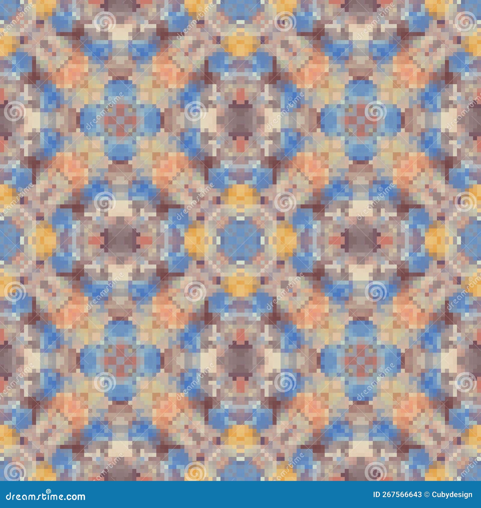 Pixel Mosaic Seamless Pattern Design, Repeat Textile Design. Fabric ...