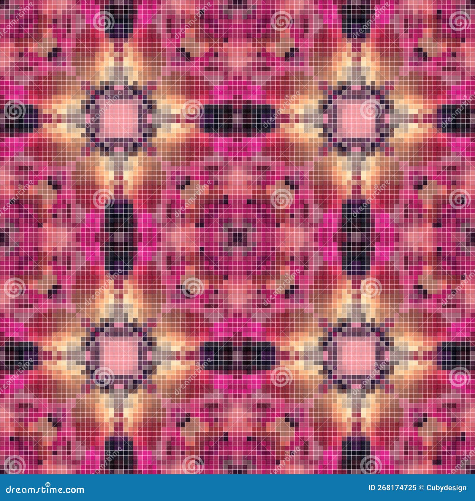 Pixel Mosaic Seamless Pattern Design, Repeat Textile Design. Fabric ...