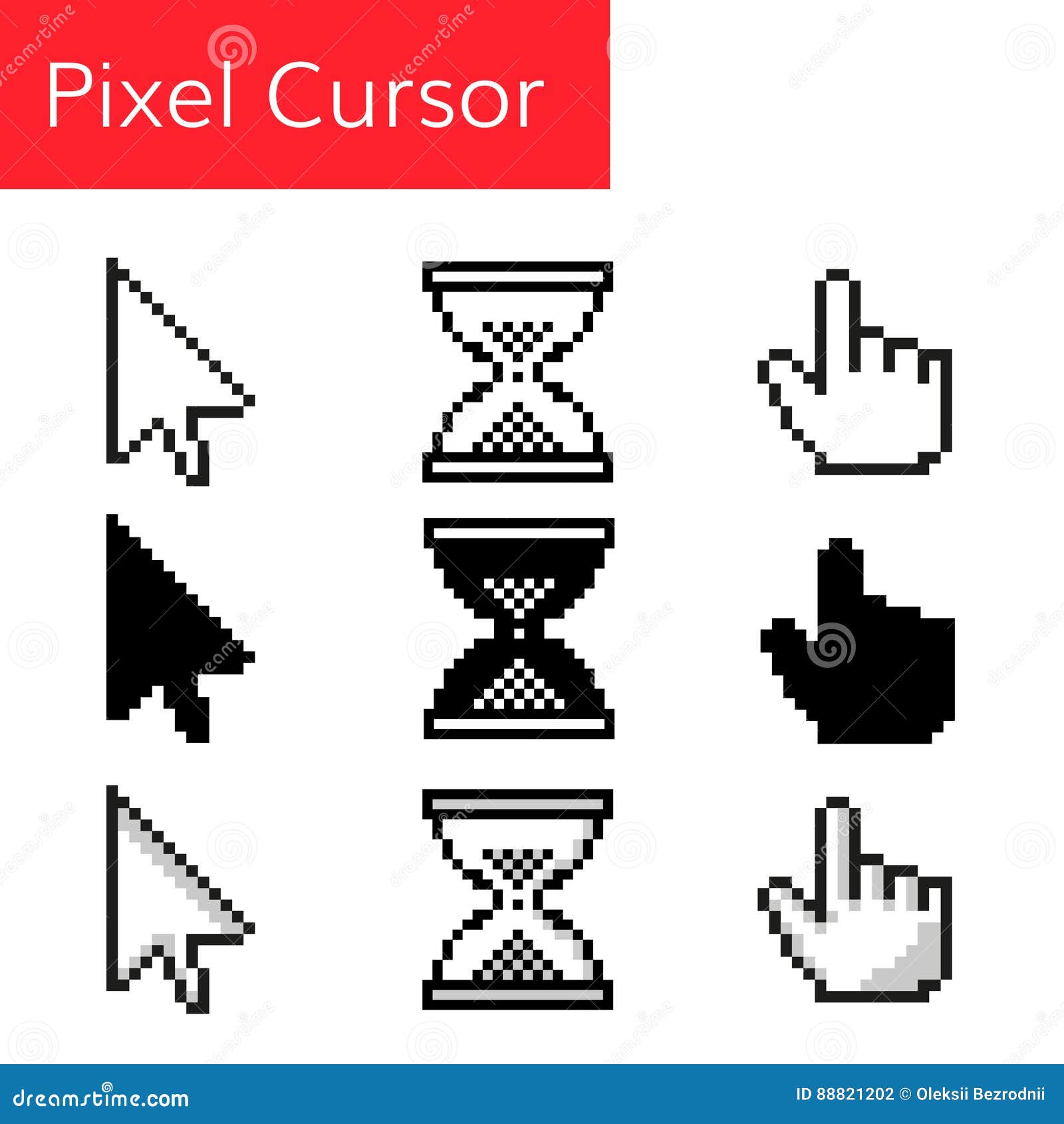 Pixel Mouse Cursor Vector Illustration | CartoonDealer.com #88821202
