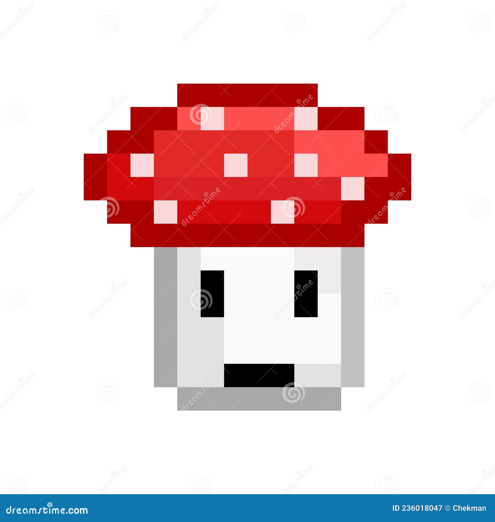 Fly Agaric 8-bit Pixel Graphics Icon. Pixel Art Style. Game Assets. 8 ...