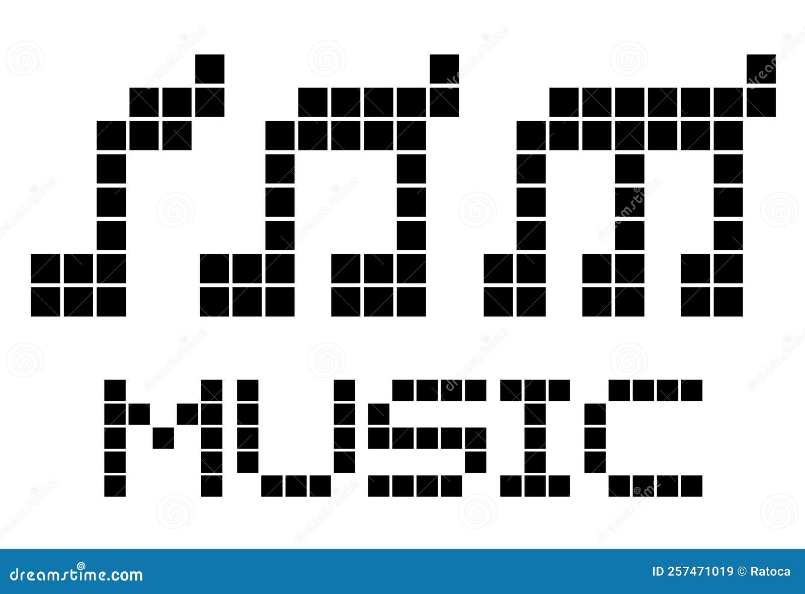 Pixel Music Logo Design Template. Music Icon Symbol Design Vector ...