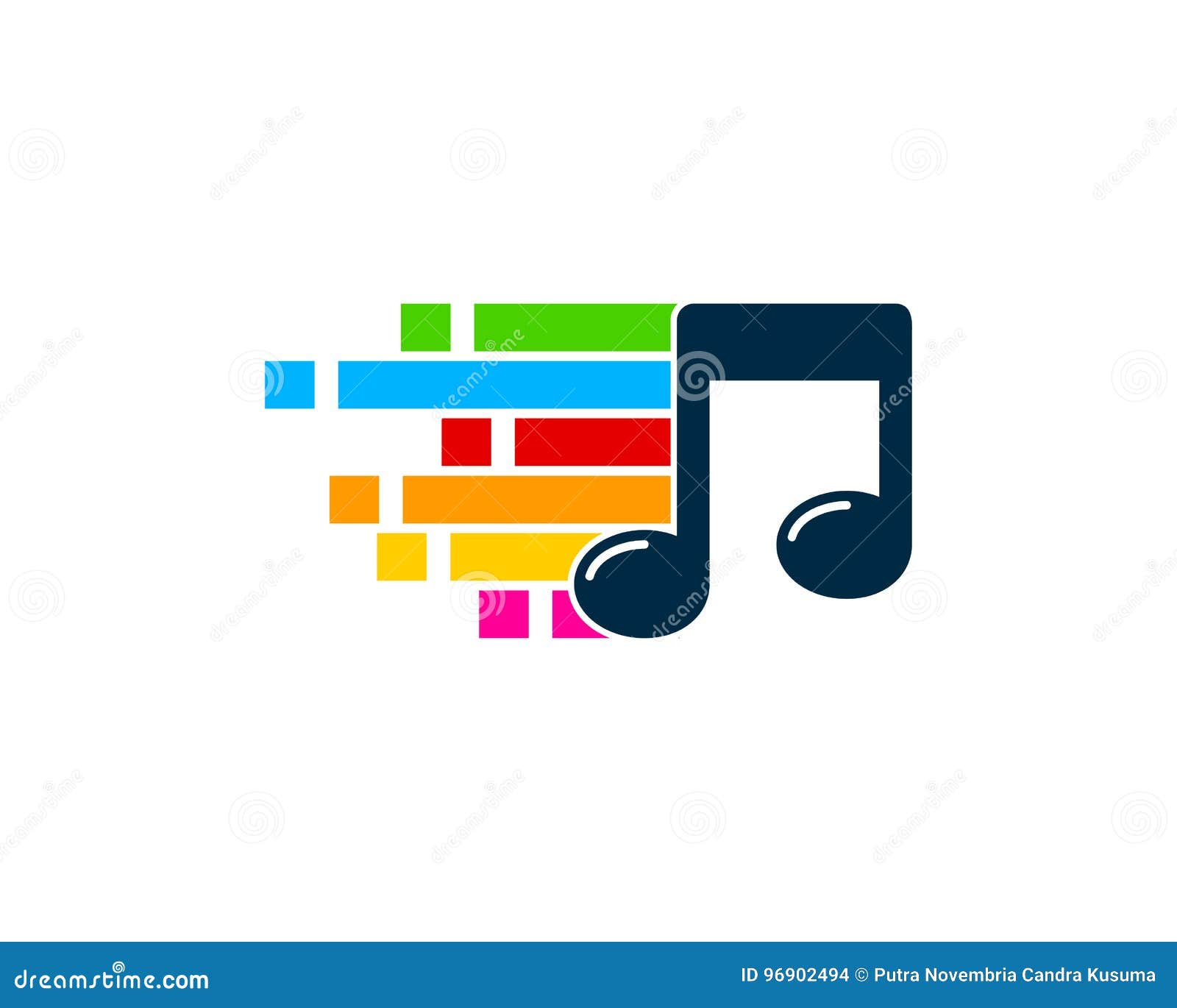 Pixel Music Icon Logo Design Element Stock Vector - Illustration of ...
