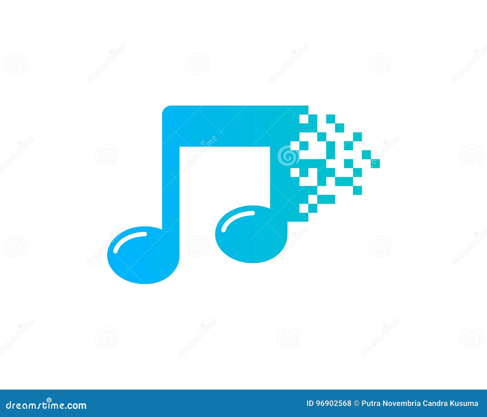 Pixel Music Icon Logo Design Element Stock Vector - Illustration of ...