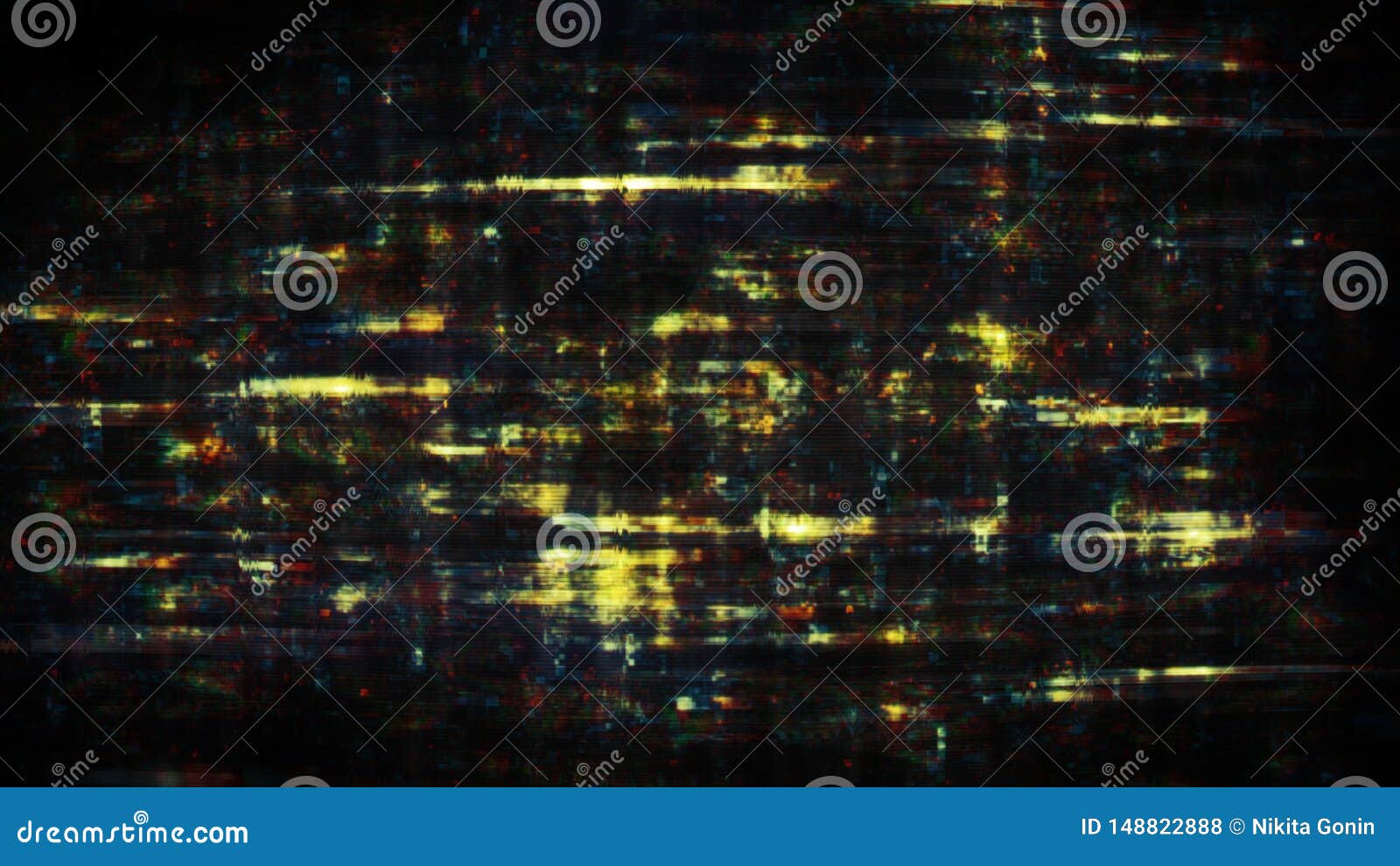 Pixel Noise Glitch Effect with Interference Stock Illustration ...
