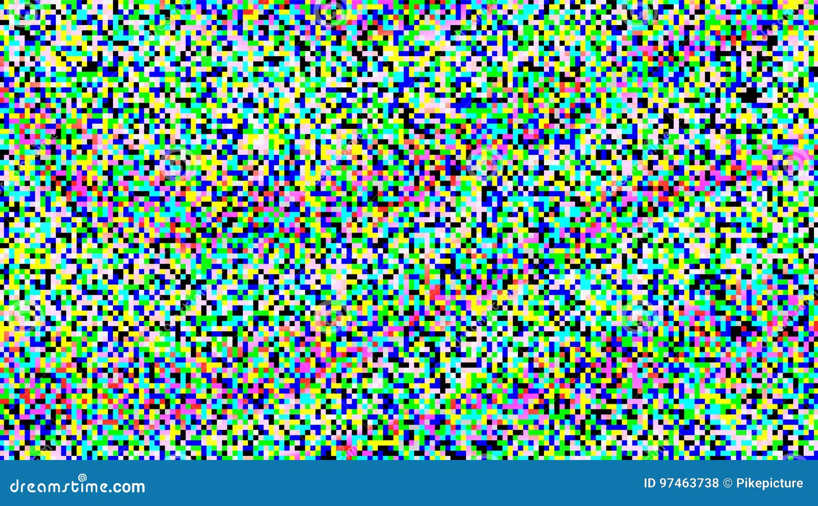 Pixel Noise Vector. VHS Glitch Texture TV Screen. Television Colored ...