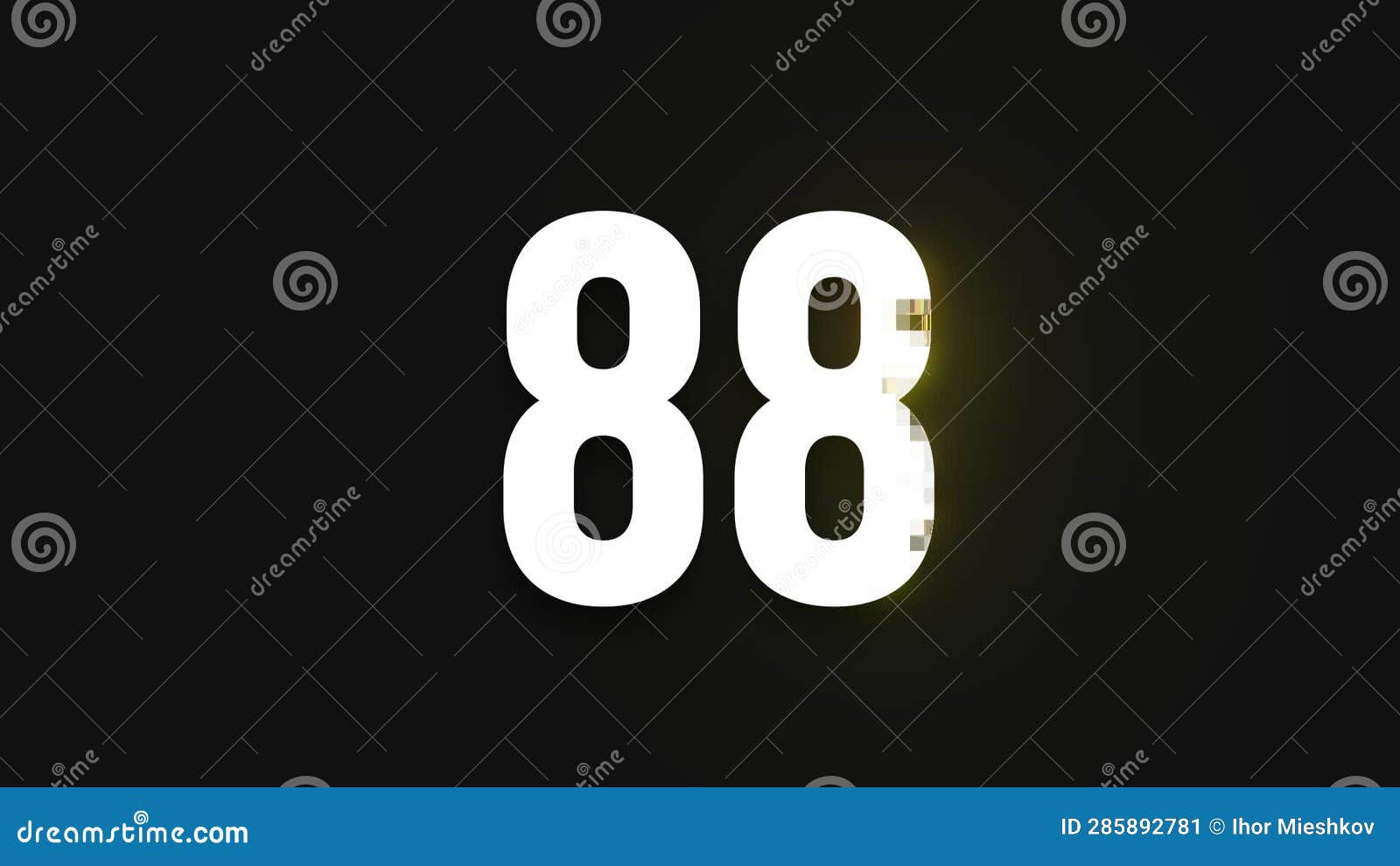 Pixel Numeral 88, Number Eighty Eight, Alpha Channel Stock Video ...