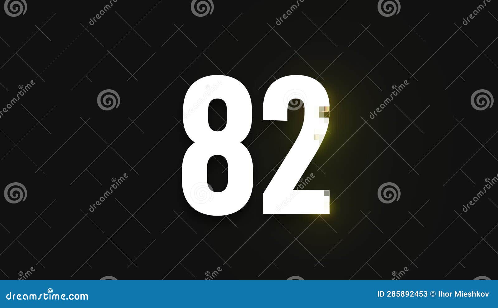 Pixel Numeral 82, Number Eighty Two, Alpha Channel Stock Video - Video of celebrating ...