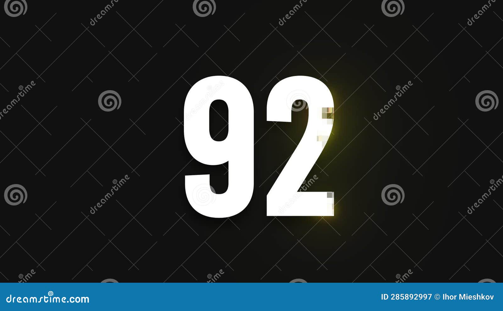 Pixel Numeral 92, Number Ninety Two, Alpha Channel Stock Video - Video ...