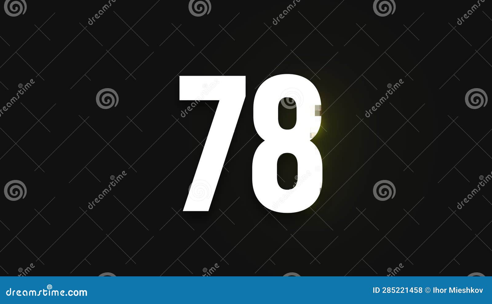 Pixel Numeral 78, Number Seventy Eight, Alpha Channel Stock Footage ...