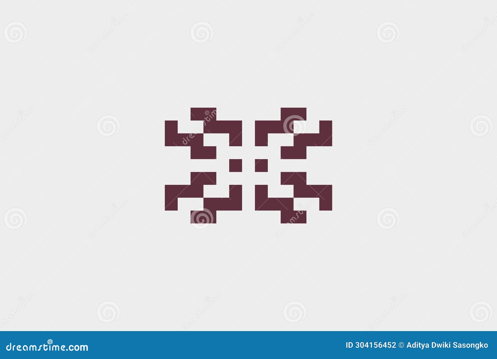 Pixel octopus logo stock vector. Illustration of evil - 304156452