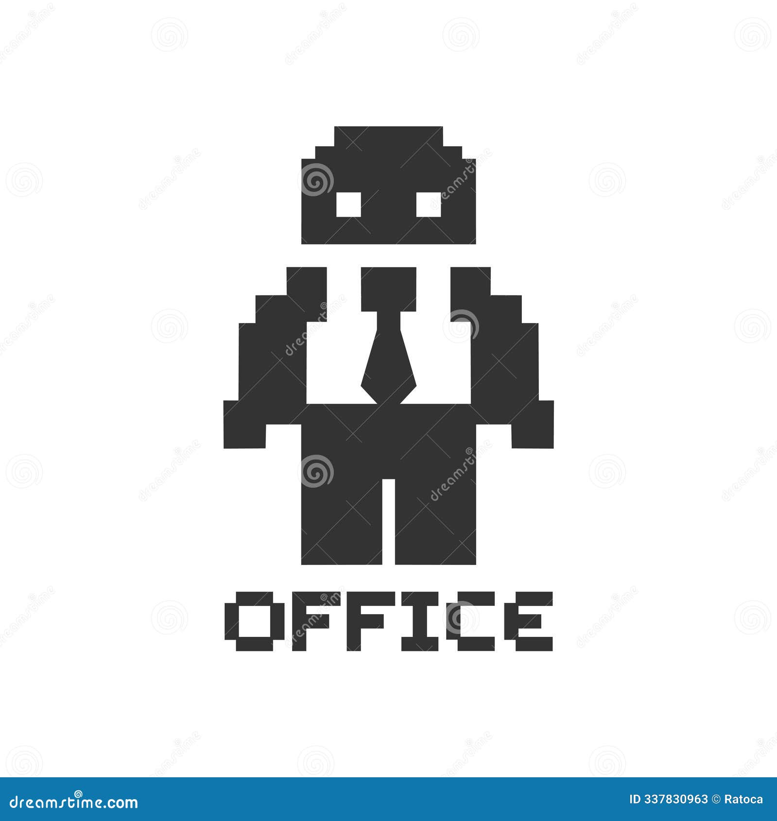 Pixel Art Office Interior With Furniture Isometric View. Vector ...