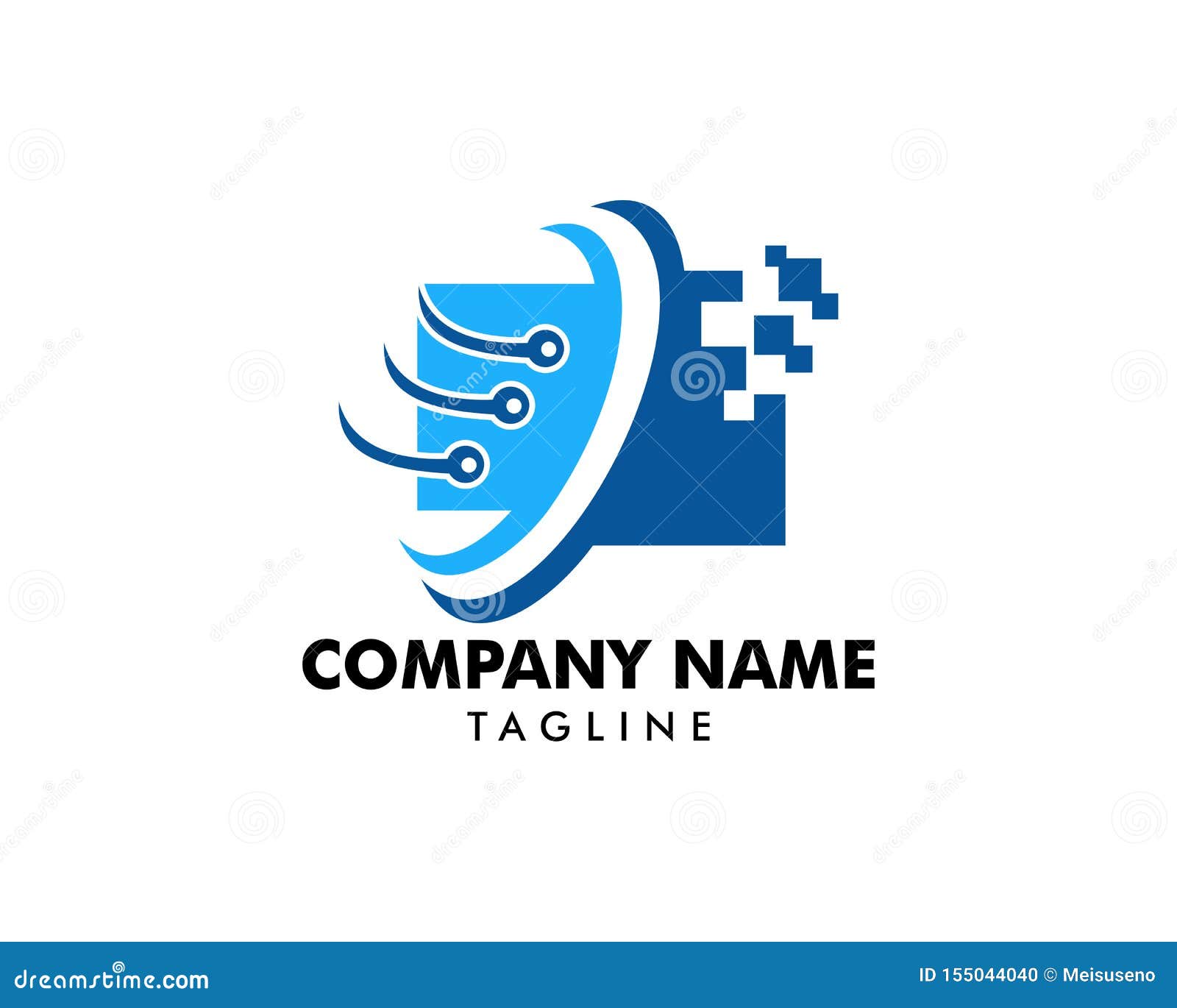 Pixel-Ordner Logo Template Design Vector Vektor Abbildung ...