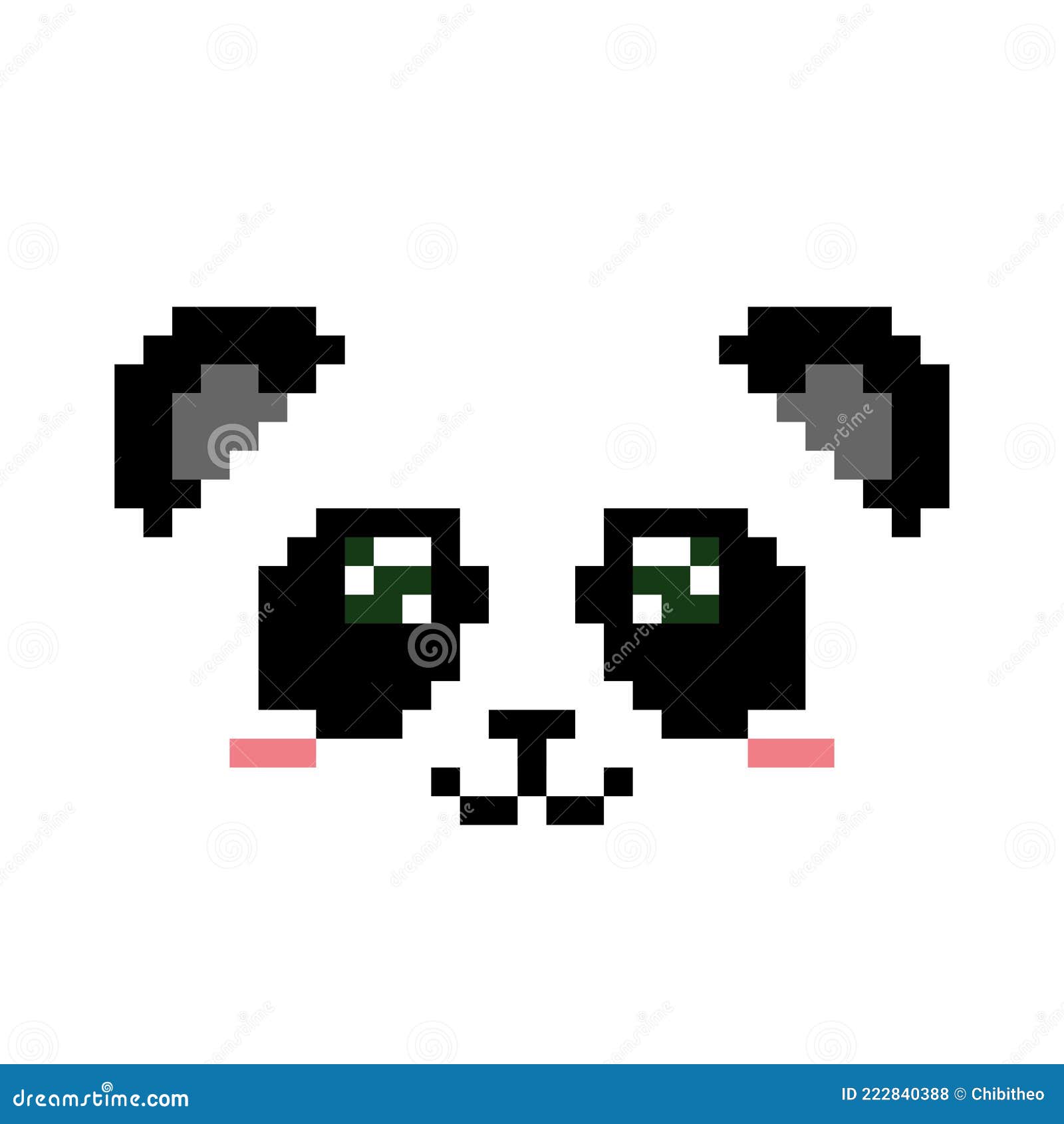 Pixel Panda Image 8 Bit Game Stock Vector - Illustration of arcade ...