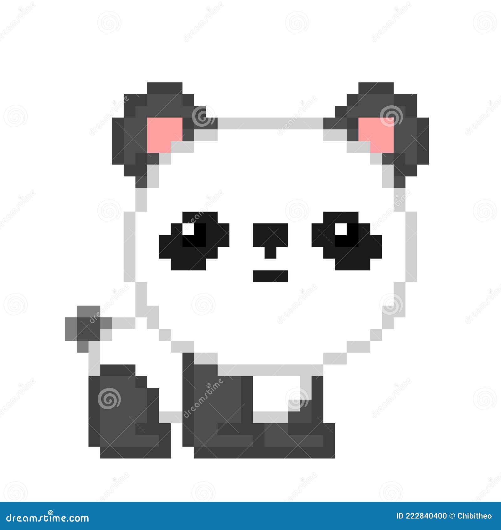 Pixel Art Panda Vector Illustration | CartoonDealer.com #83695290