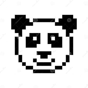 Pixel Panda Image 8 Bit Game Stock Vector - Illustration of decorative ...