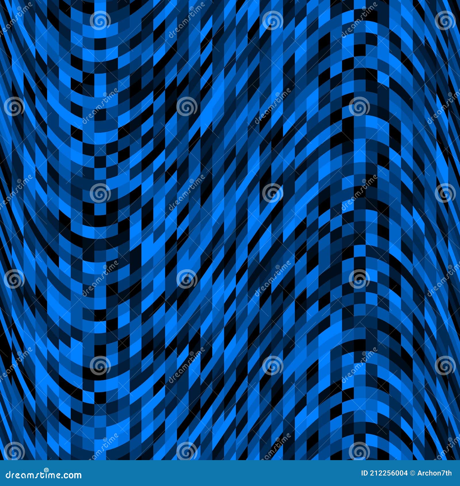 Pixel Pattern Background of Vector Blue Wave Seamless Square Mosaic ...