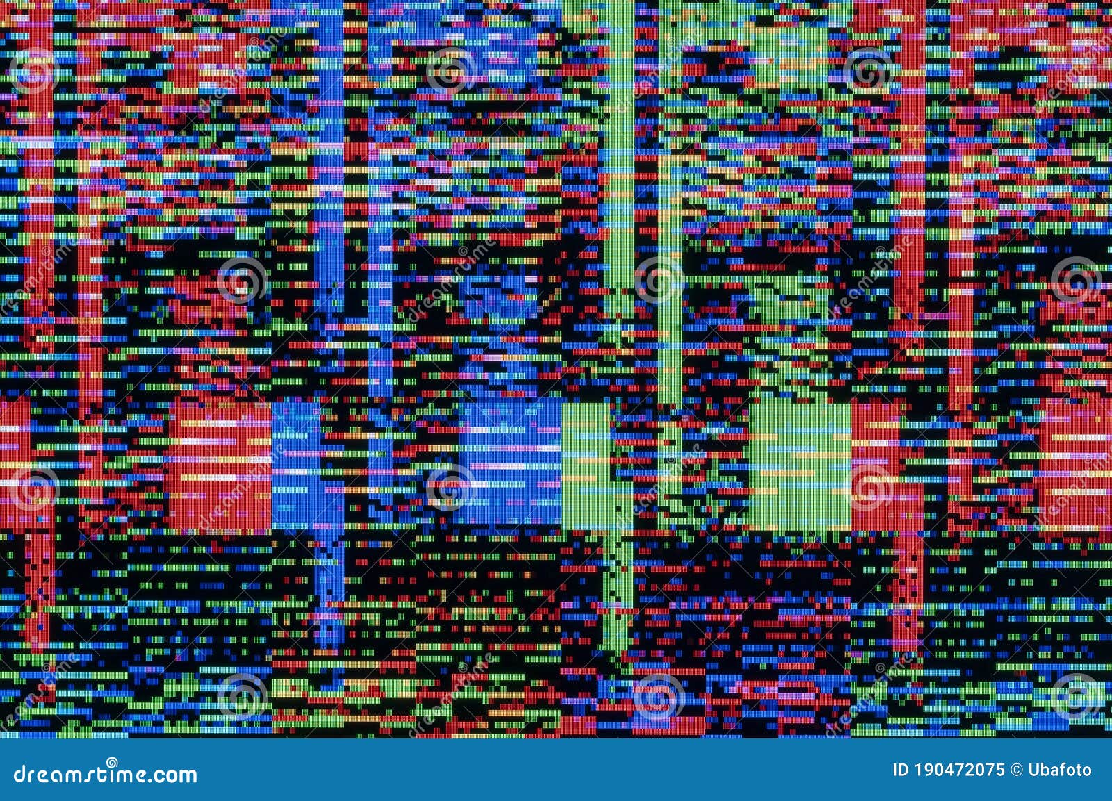 Pixel Pattern of a Digital Glitch Stock Illustration - Illustration of ...