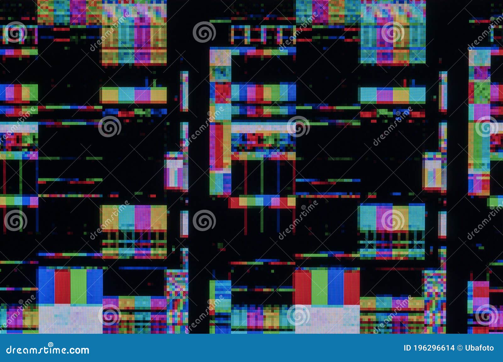 Pixel Pattern of a Digital Glitch Stock Illustration - Illustration of ...