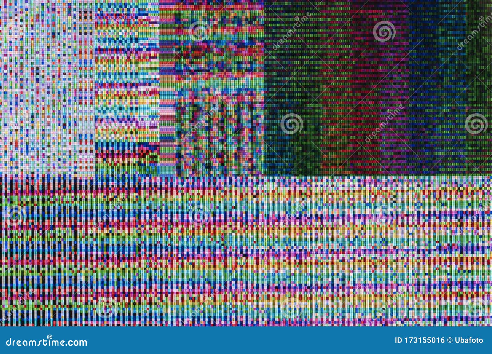 Pixel Pattern of a Digital Glitch Stock Photo - Image of display ...