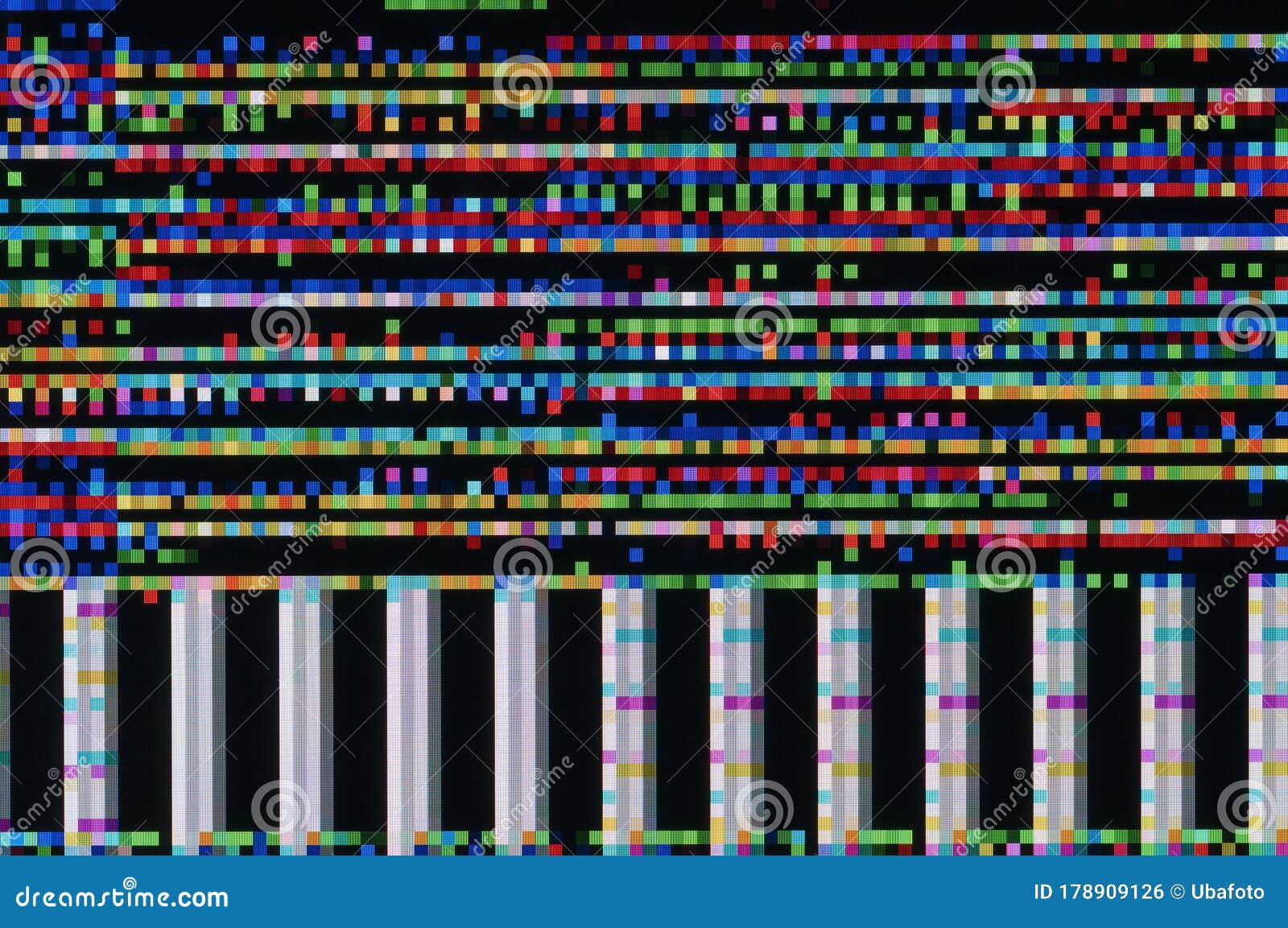Pixel Pattern of a Digital Glitch Stock Photo - Image of decorative ...