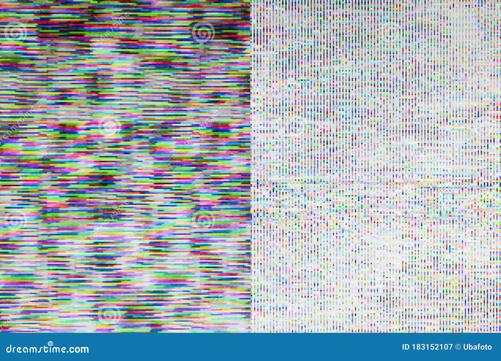 Pixel Pattern of a Digital Glitch Stock Image - Image of display ...