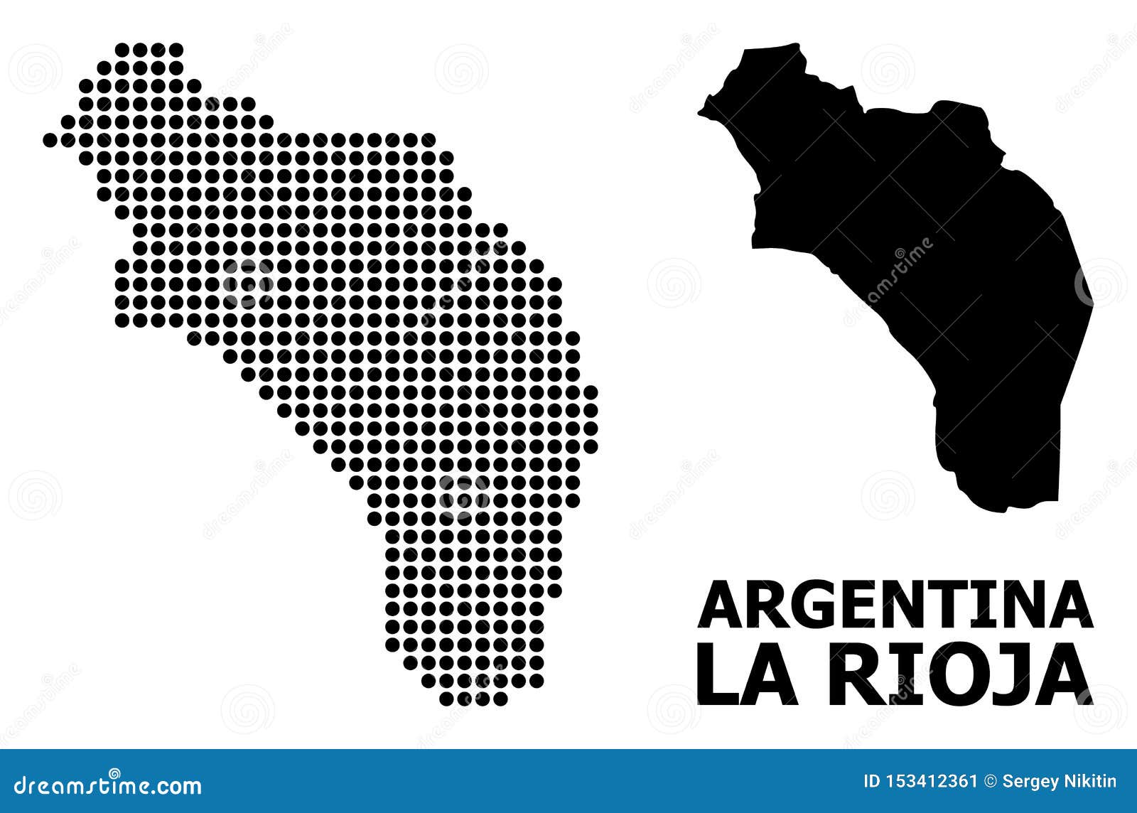 Net Map Of Argentina - La Rioja With Spectral Gradient Cartoon Vector ...