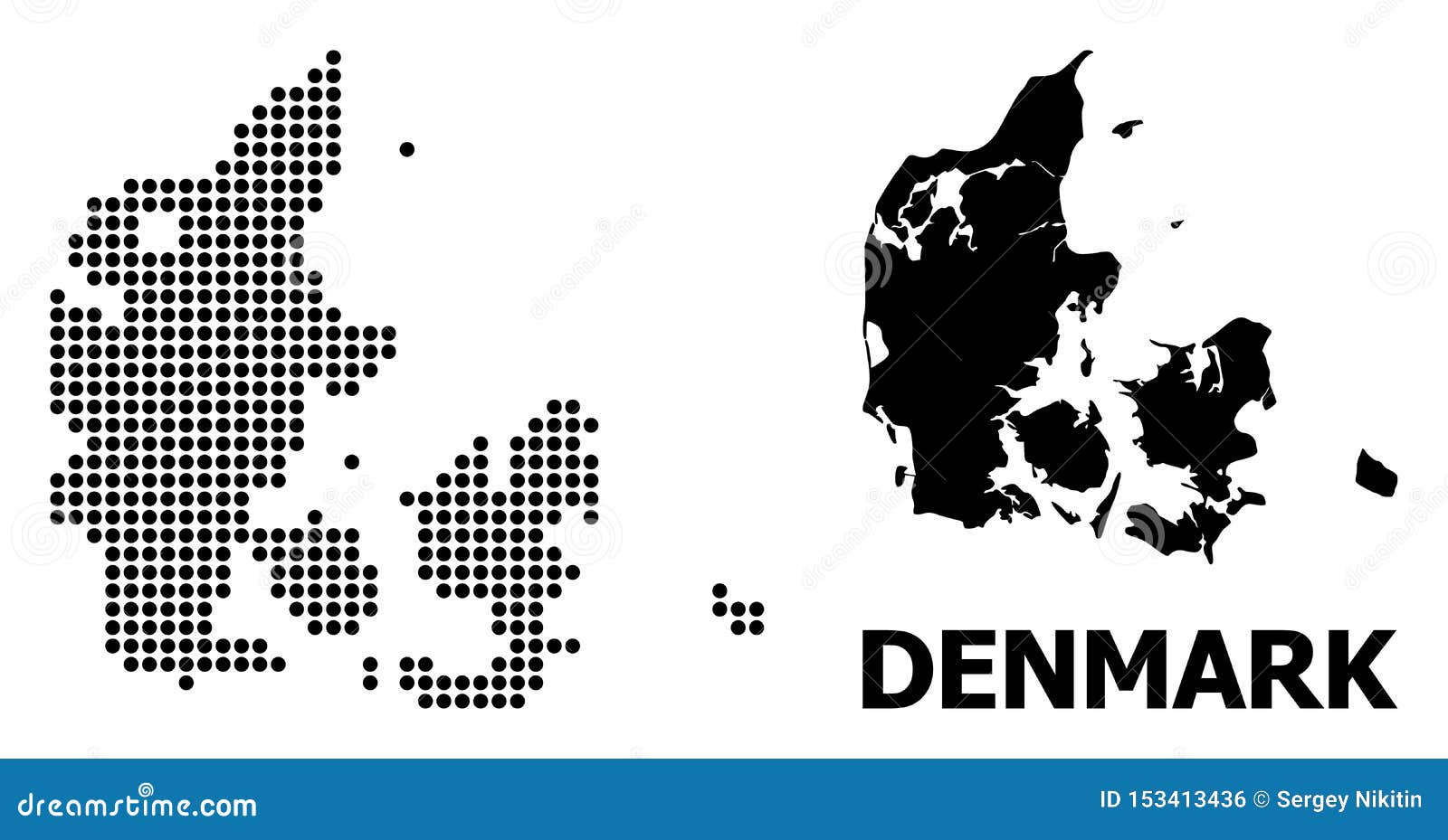 Pixel Pattern Map of Denmark Stock Illustration - Illustration of ...