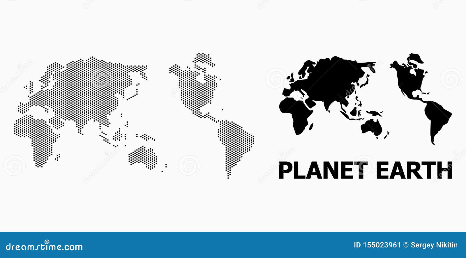 Pixel Pattern Map of Earth stock vector. Illustration of oversea ...