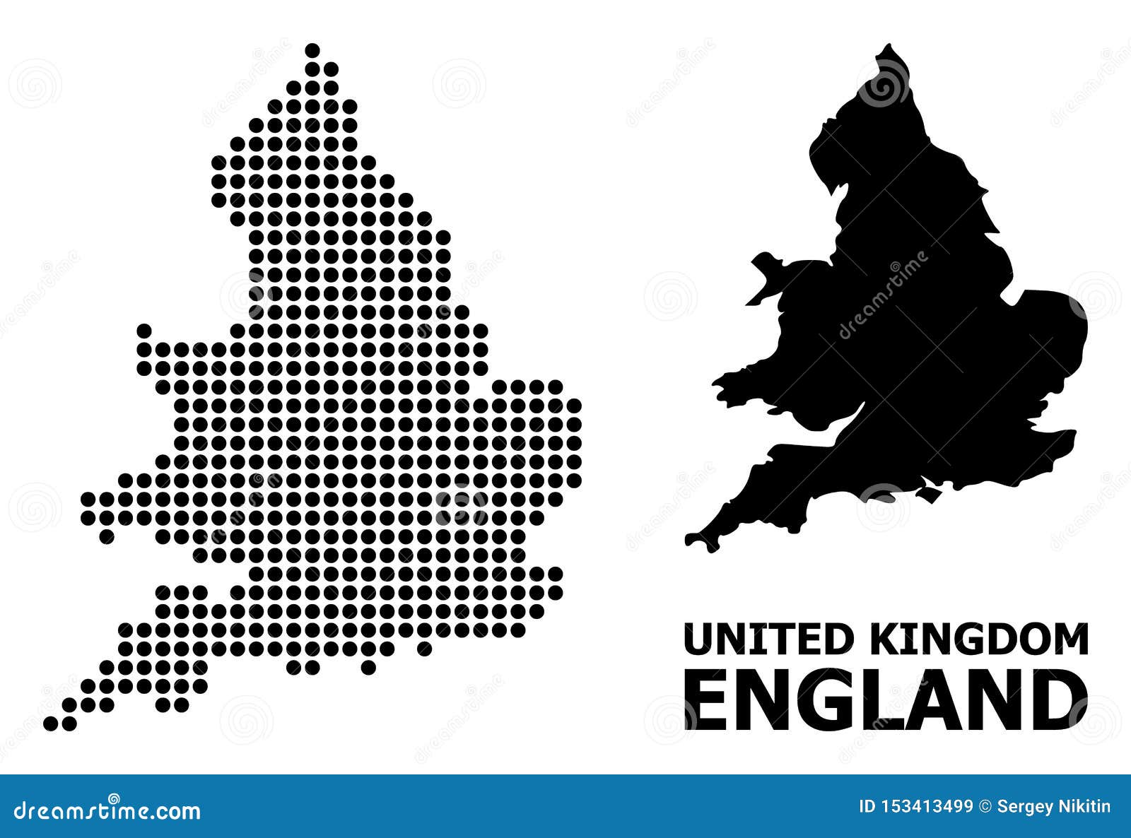 Pixel Pattern Map of England Stock Illustration - Illustration of ...