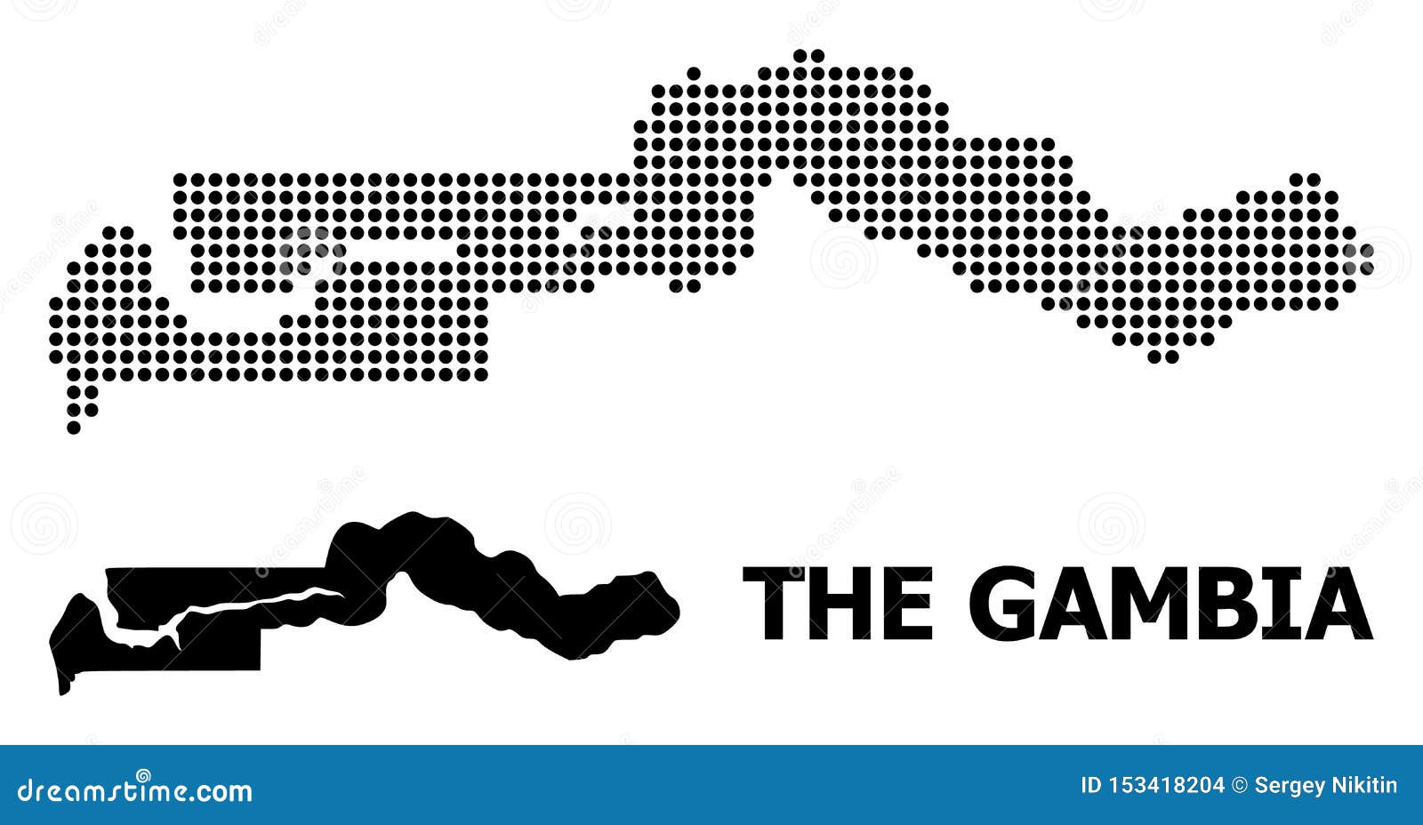 Pixel Pattern Map of the Gambia Stock Illustration - Illustration of ...