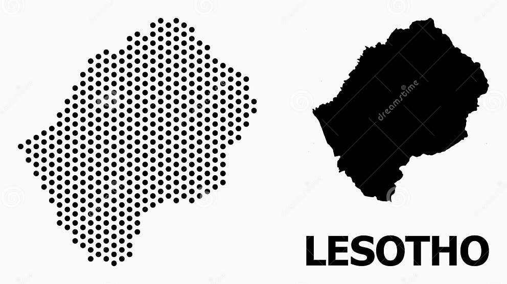 Pixel Pattern Map of Lesotho Stock Vector - Illustration of lesothian ...
