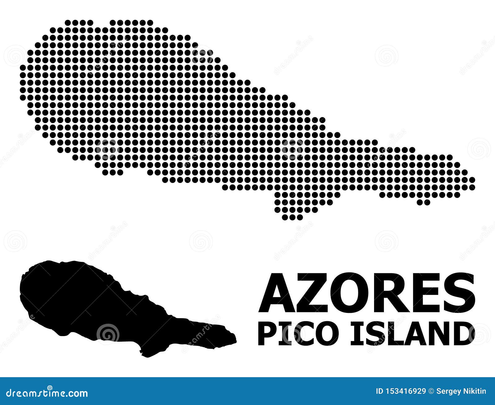 Pixel Pattern Map of Pico Island Stock Illustration - Illustration of ...