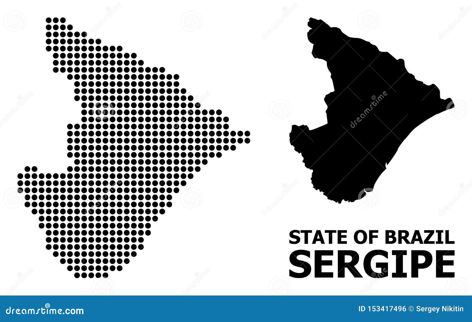 Pixel Pattern Map of Sergipe State Stock Illustration - Illustration of ...