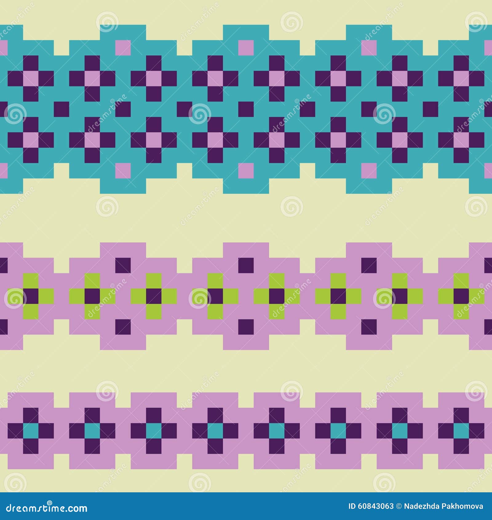 Pixel pattern stock vector. Illustration of folk, ornamental - 60843063