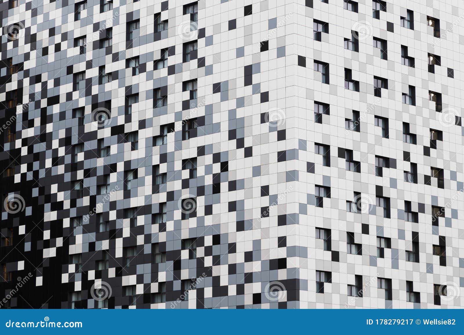 Pixel Patterns on a Modern Hotel Editorial Photography - Image of ...