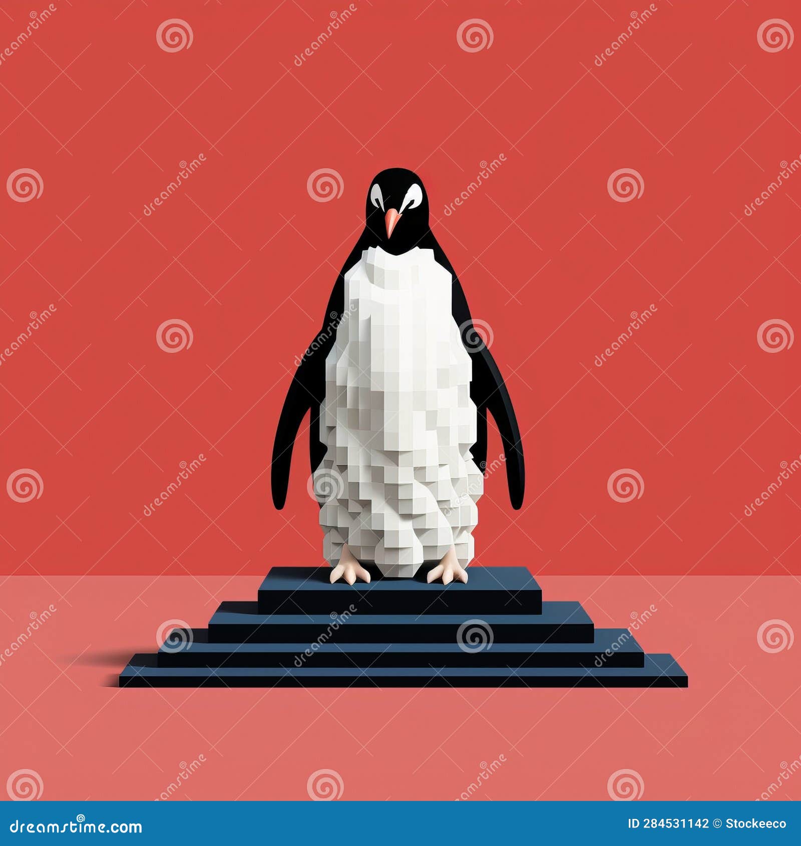 Pixel Art Penguin Illustration | CartoonDealer.com #51880753