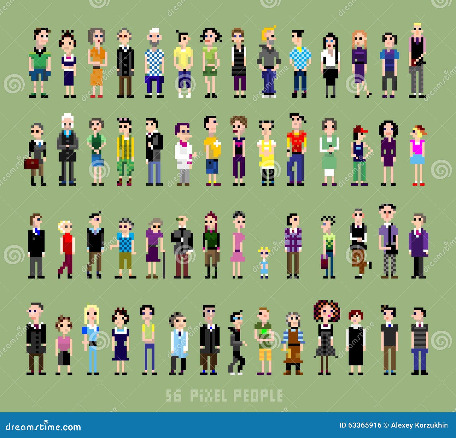 56 pixel people stock illustration. Illustration of manager - 63365916