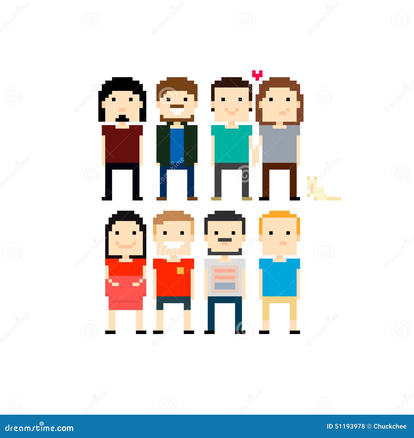 Pixel People stock vector. Illustration of pregnance - 51193978